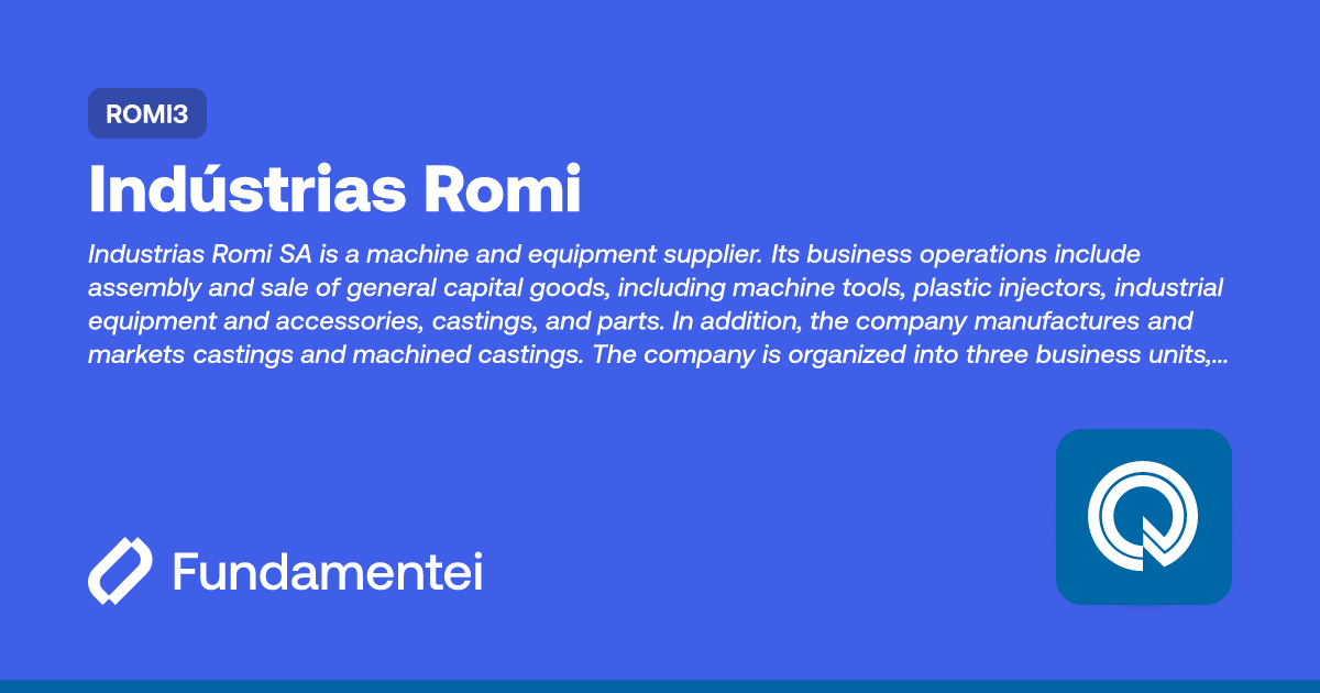 ROMI3 - Valuation | Fundamentei