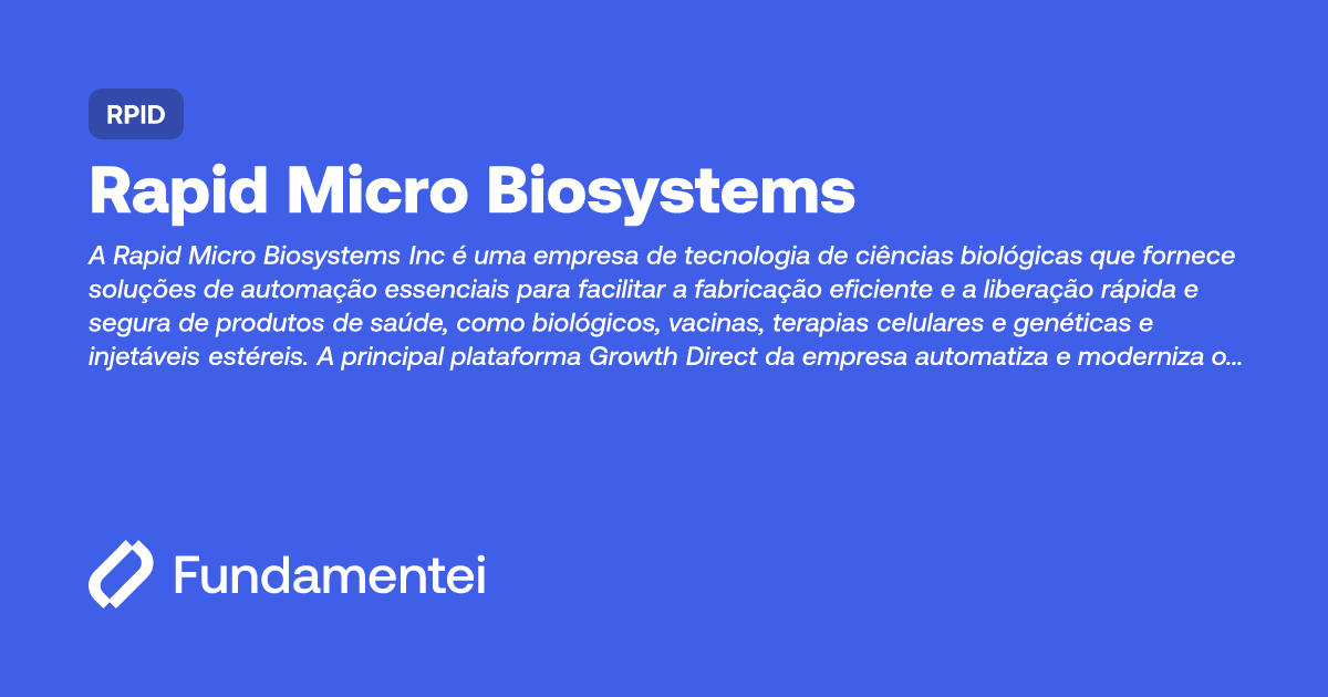 RPID - Rapid Micro Biosystems | Fundamentei