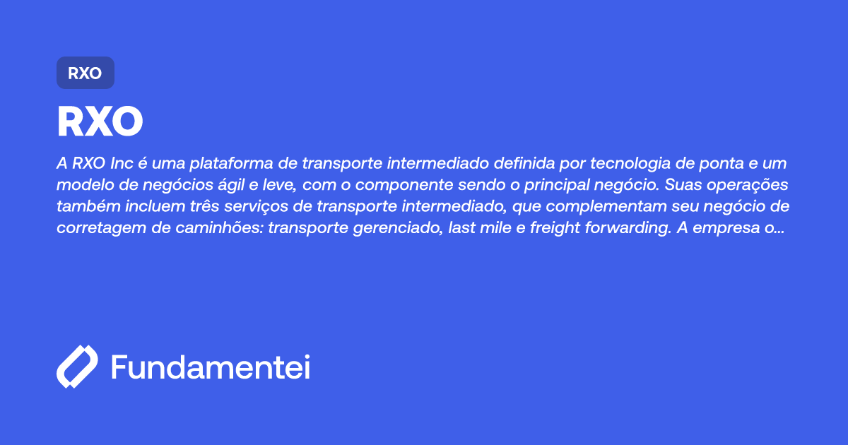 RXO - RXO | Fundamentei