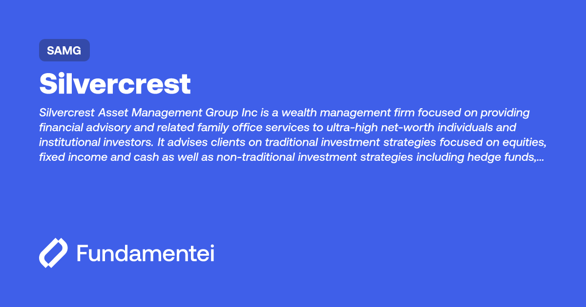 SAMG - Silvercrest Asset Mgmt Gr | Fundamentei