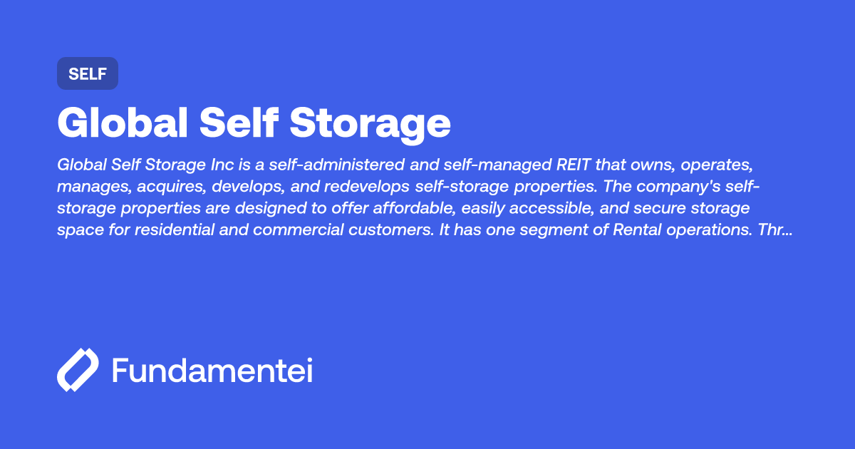 SELF - Global Self Storage | Fundamentei