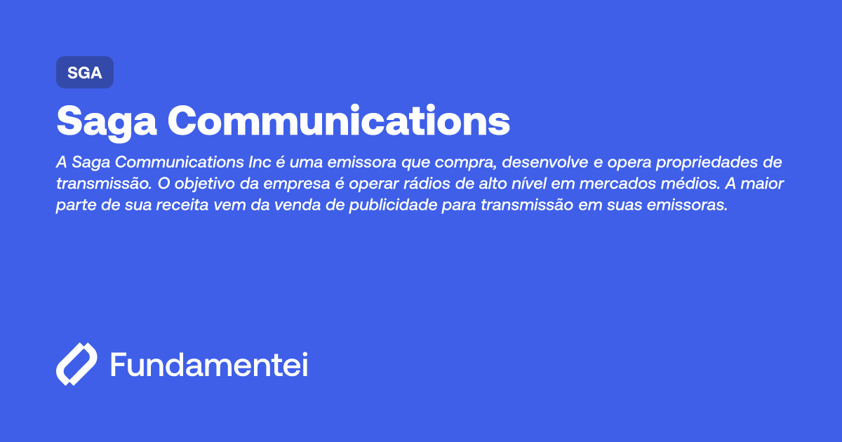 SGA - Saga Communications | Fundamentei