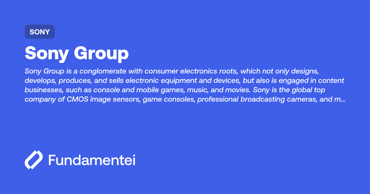 SONY - Sony Gr | Fundamentei