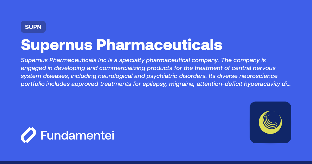 SUPN - Supernus Pharmaceuticals | Fundamentei