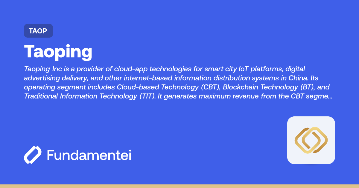 TAOP - Taoping | Fundamentei