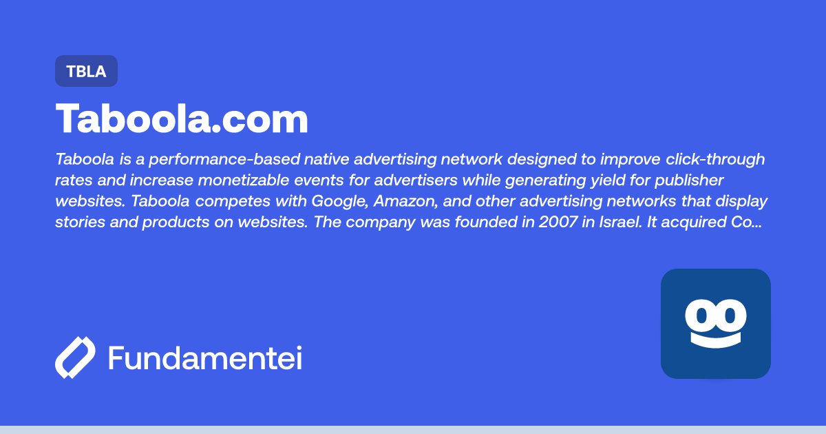 TBLA - Taboola.com | Fundamentei