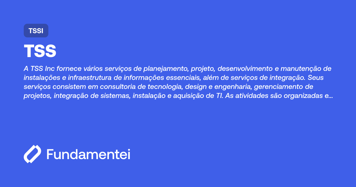TSSI - TSS | Fundamentei