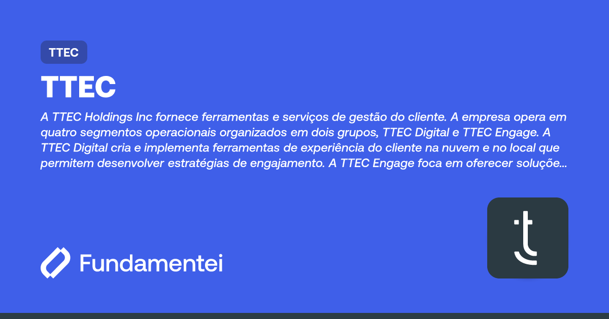 TTEC - TTEC Holdings | Fundamentei