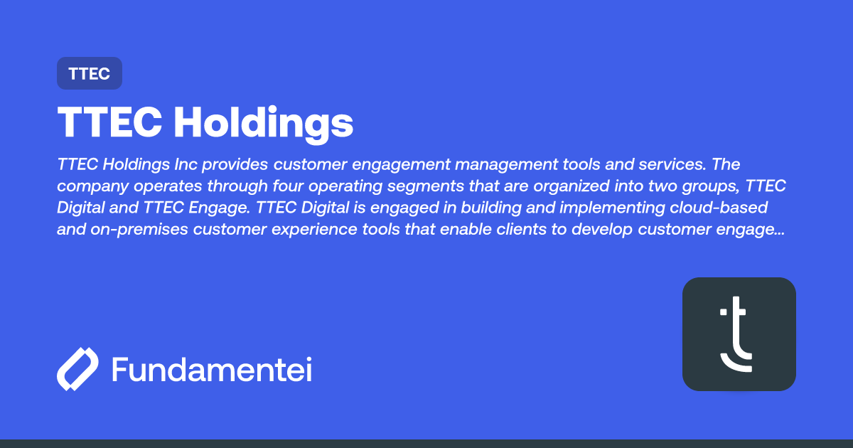 TTEC - TTEC Holdings | Fundamentei