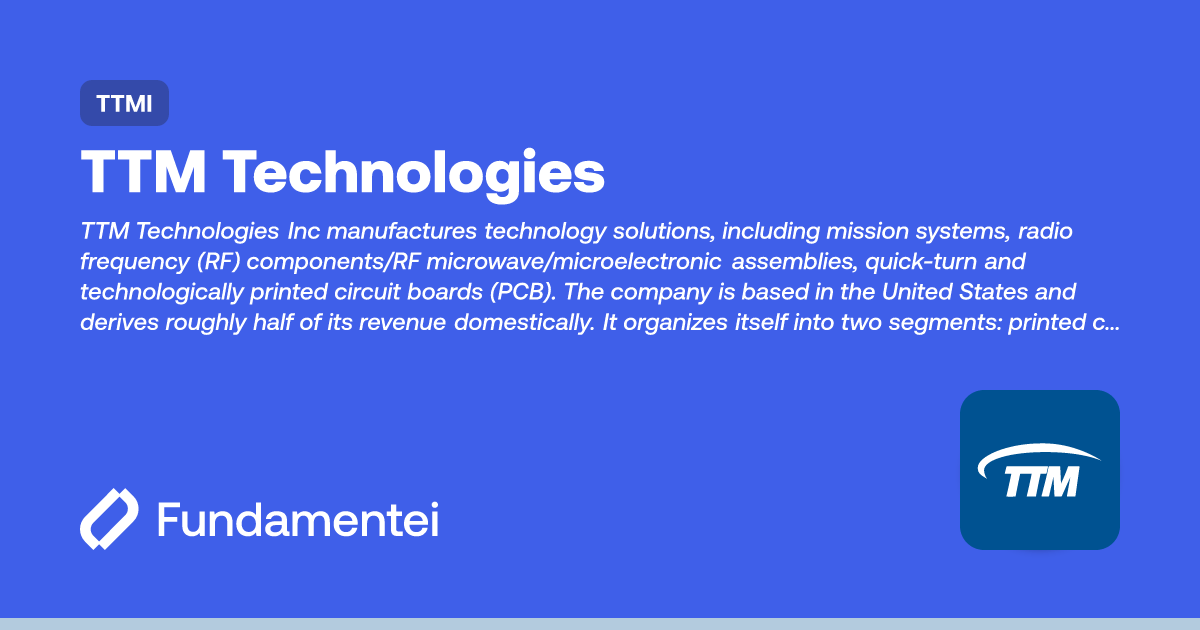 TTMI - TTM Technologies | Fundamentei