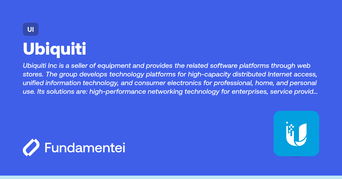 UI - Ubiquiti | Fundamentei
