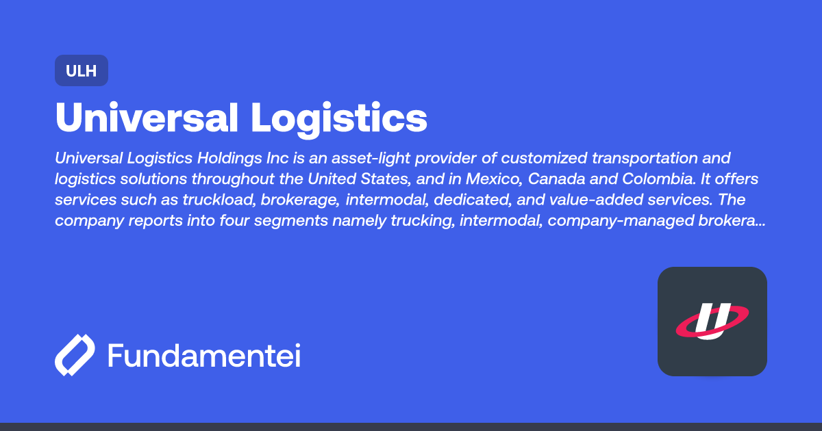 ULH - Universal Logistics Hldgs | Fundamentei