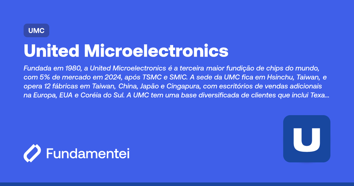 UMC - United Microelectronics | Balanços | Fundamentei