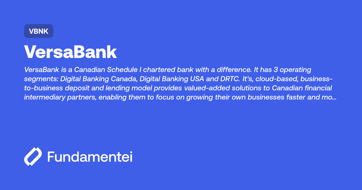 VBNK - VersaBank | Fundamentei
