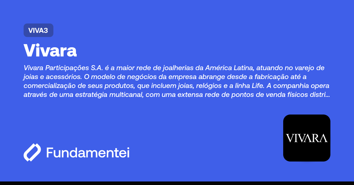 VIVA3 - Vivara | Dividendos | Fundamentei