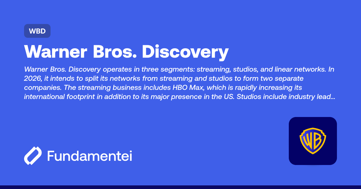 WBD - Warner Bros. Discovery | Fundamentei