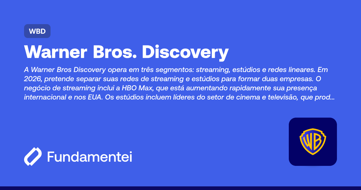WBD - Warner Bros. Discovery | Fundamentei