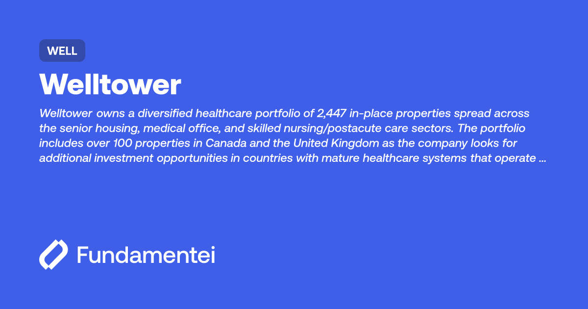 WELL - Welltower | Financials | Fundamentei