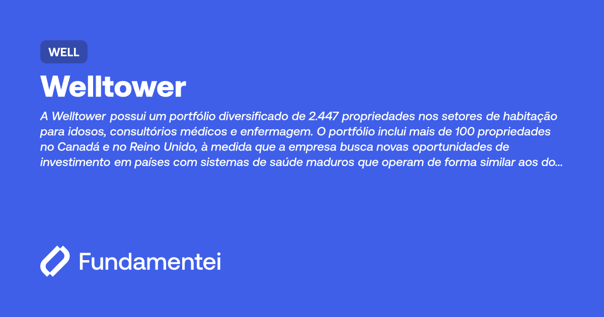 WELL - Welltower | Fundamentei
