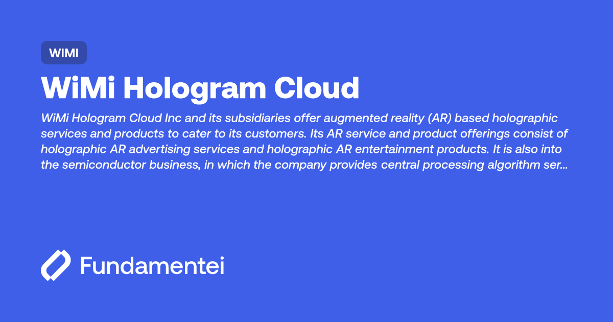 WIMI - WiMi Hologram Cloud | KPIs | Fundamentei