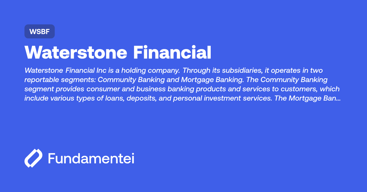 WSBF - Waterstone Financial | KPIs | Fundamentei