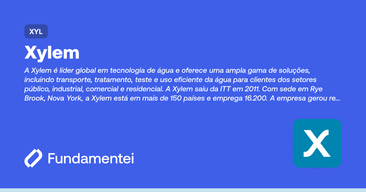 XYL - Xylem | Balanços | Fundamentei