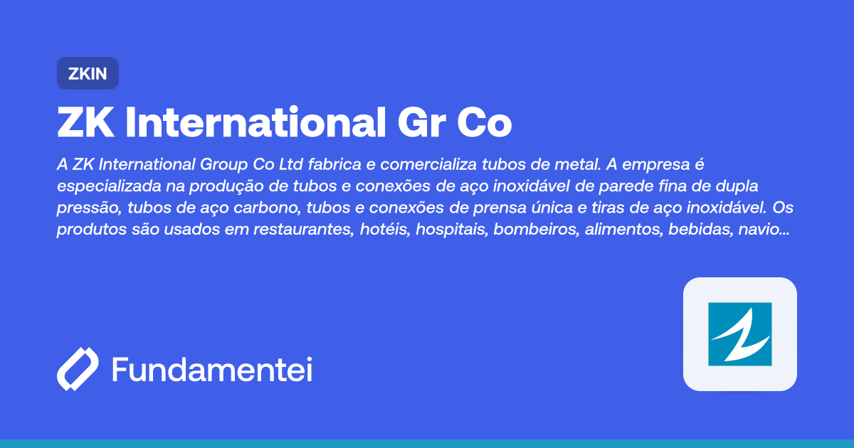 ZKIN - ZK International Gr Co | Fundamentei